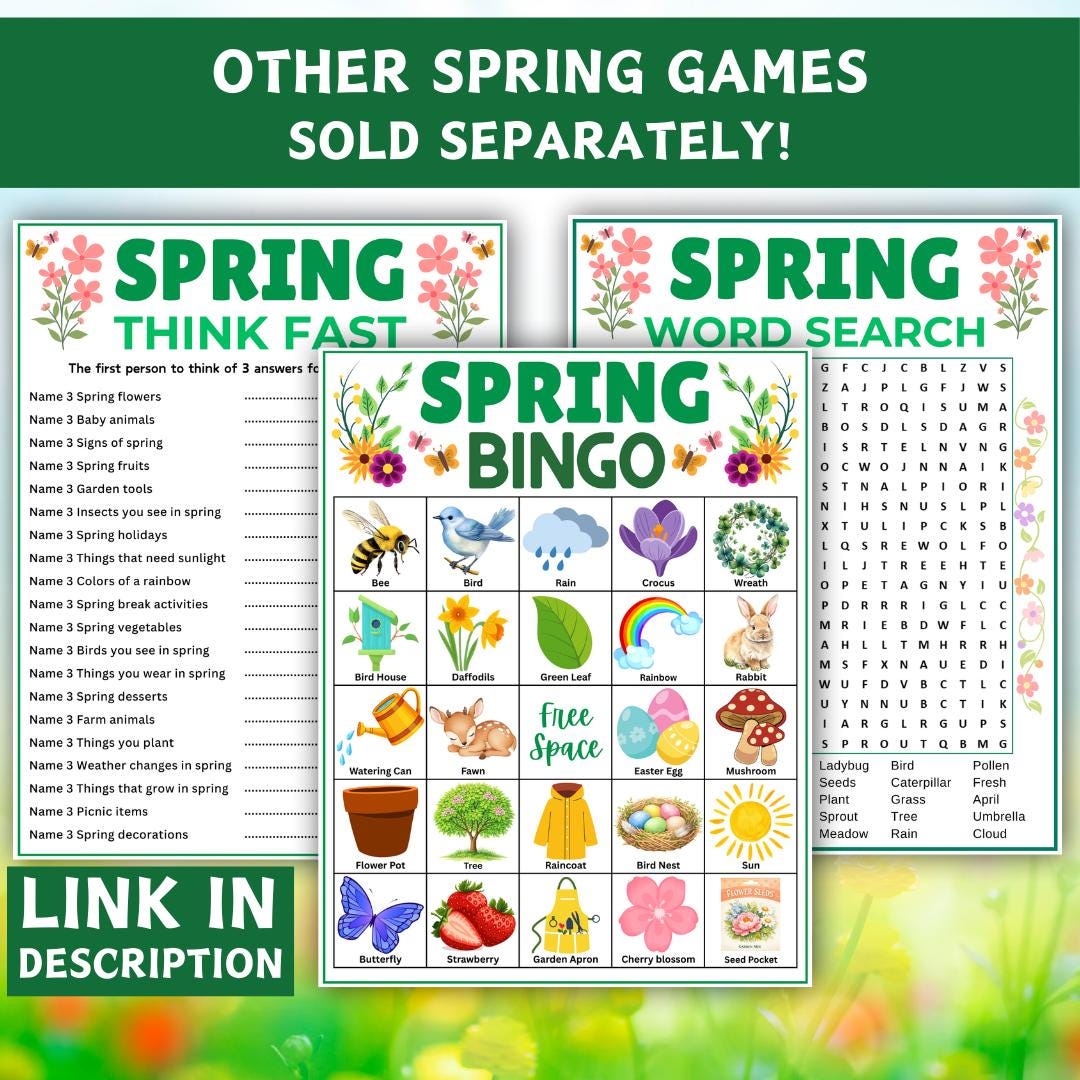 Spring Word Scramble Game, Printable Spring Games, Activity Word Game ...
