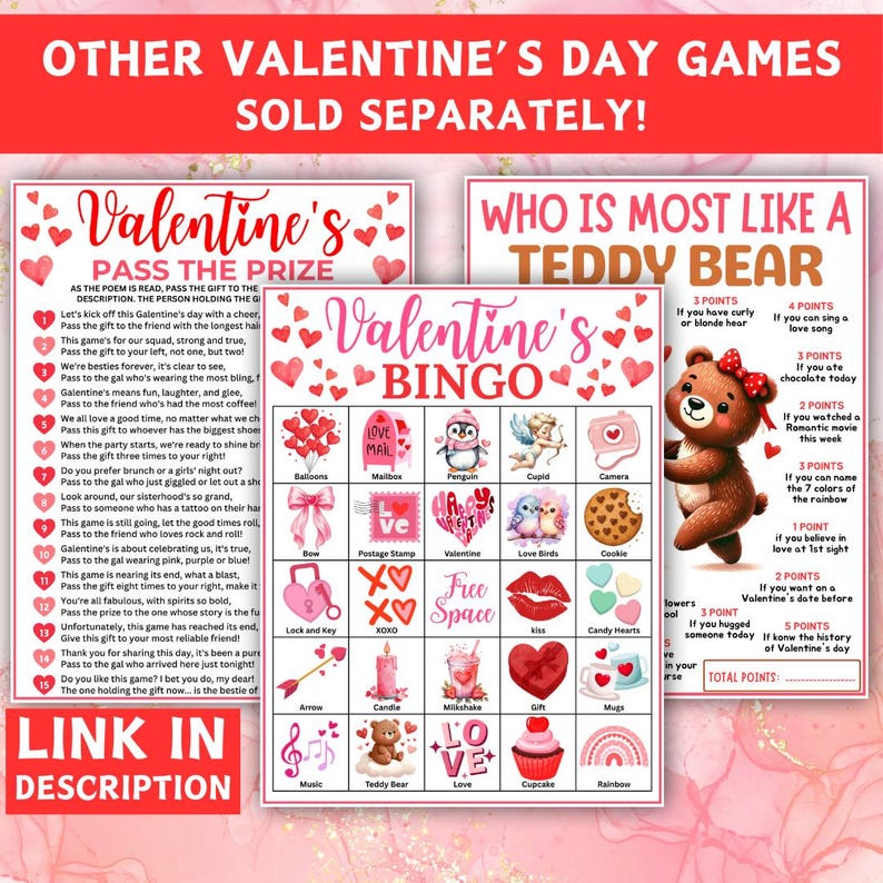 Valentines Day Left Right Game, Printable Valentines Games, Pass the ...