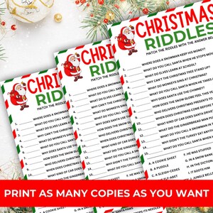 Christmas Riddles Game, Printable Christmas Games, Kids Christmas ...