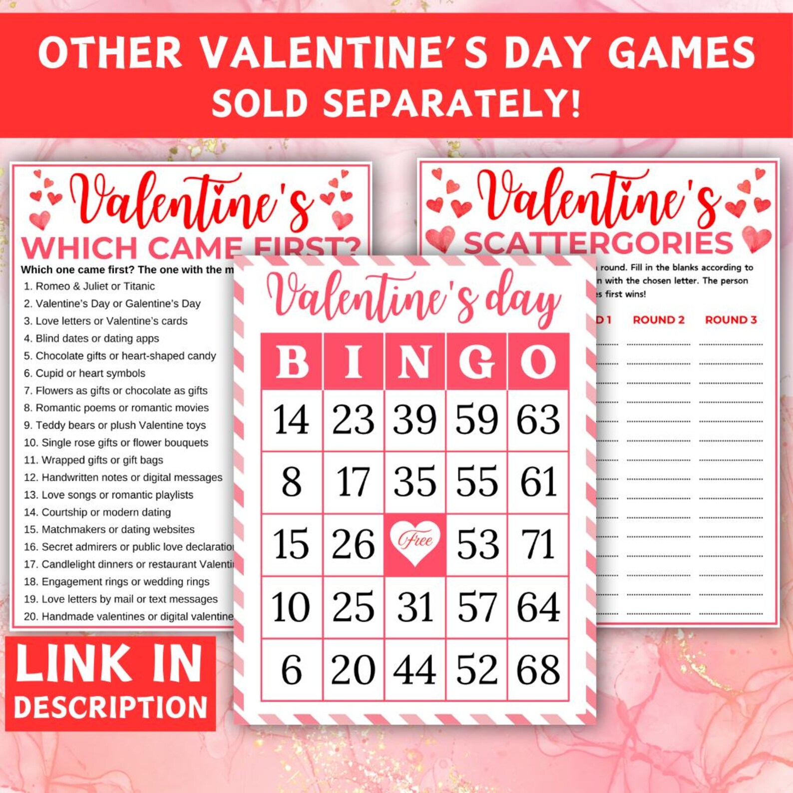 Valentine's Day Fact or Fiction Game, Printable Trivia Party Game ...