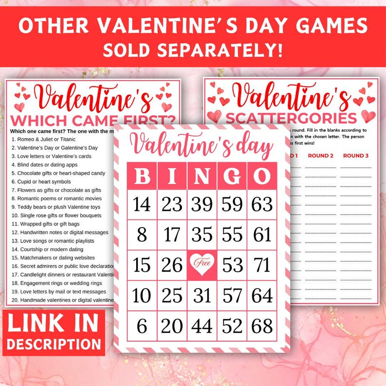 Valentine's Day Fact or Fiction Game, Printable Trivia Party Game ...