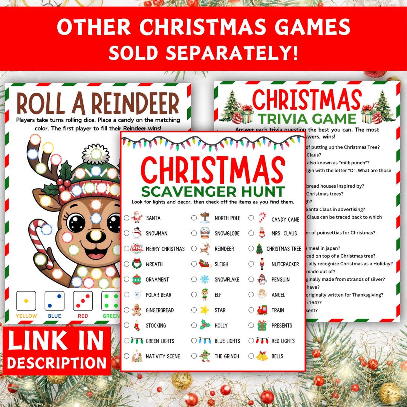 Christmas Carol Game, Printable Christmas Game, Christmas Song Trivia ...