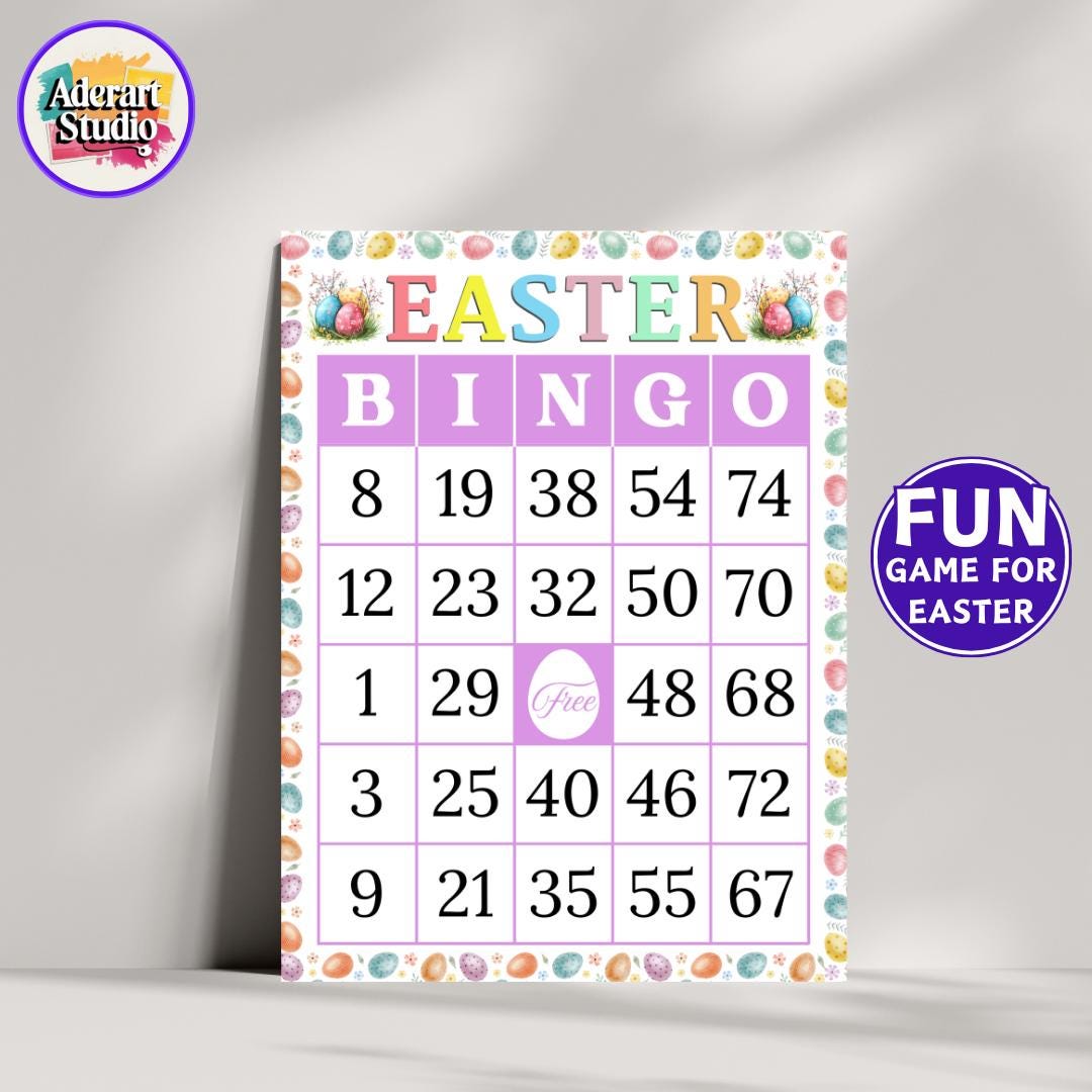 100 Easter Bingo Cards, Easter Party Game, Easter Bingo Game, Printable ...
