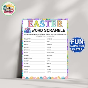 Easter Word Scramble Game, Printable Easter Game, Fun Activity Word ...