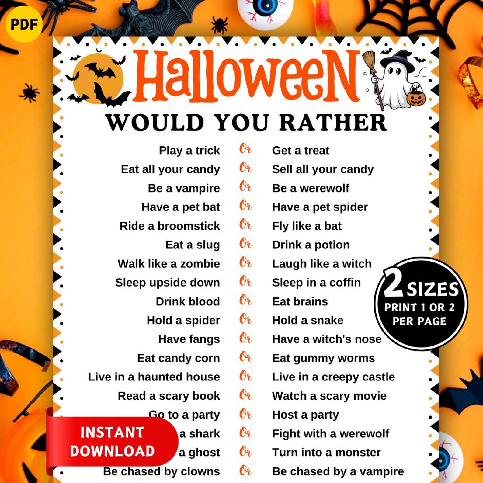 Halloween Would You Rather, Halloween Party Games, Halloween Activity ...