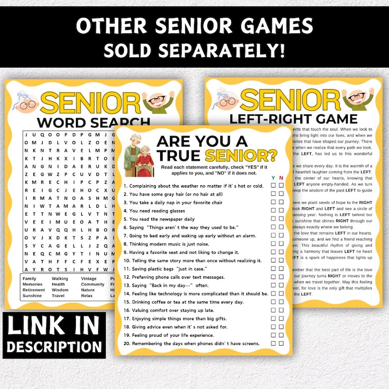 Senior Finish the Phrase Game, Printable Games for Senior Citizens ...