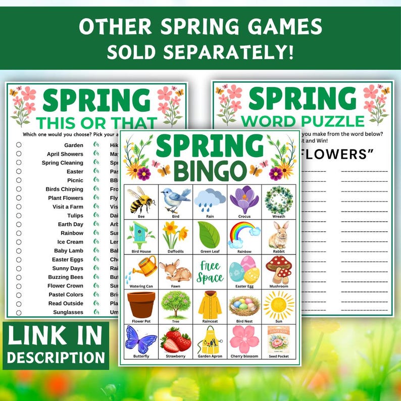 Spring Would You Rather Game, Printable Spring Game for Kids & Adults ...