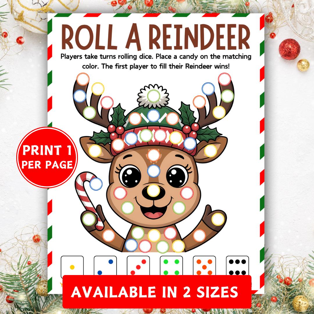 Christmas Dice Game Bundle: Roll a Christmas Tree, Reindeer, Santa ...