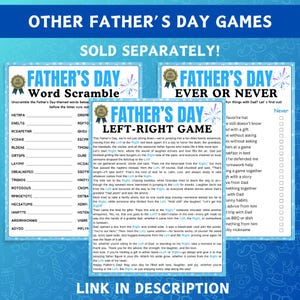 Father's Day Word Scramble Game, Printable Fathers Day Party Games ...