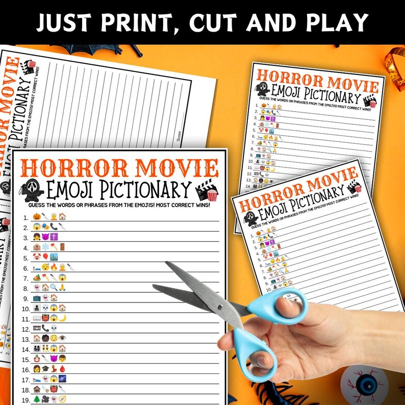Halloween Emoji Games, Horror Movie Emoji Game, Fun Halloween Party ...