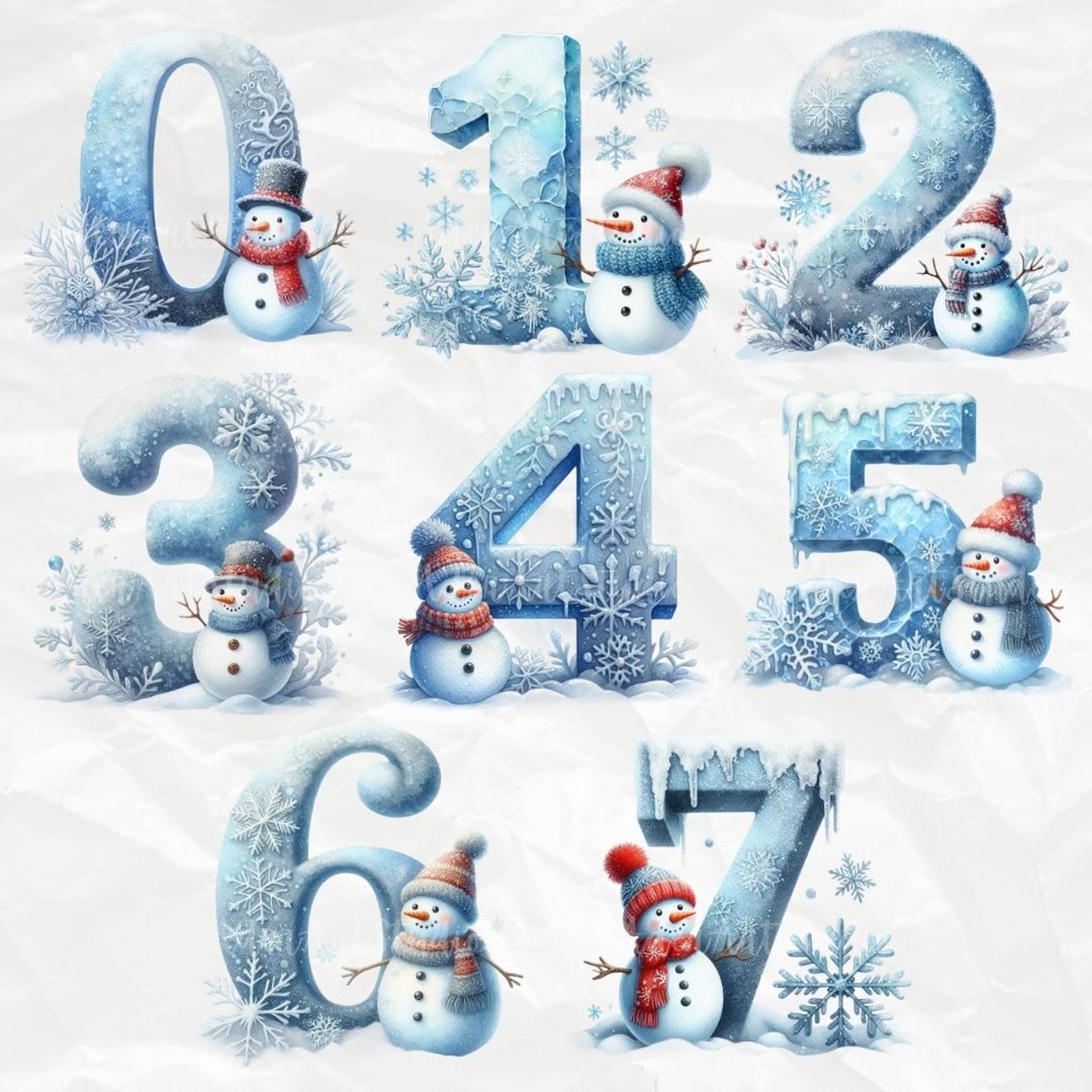 Christmas Alphabet and Numbers Clipart Bundle, Christmas Letters ...