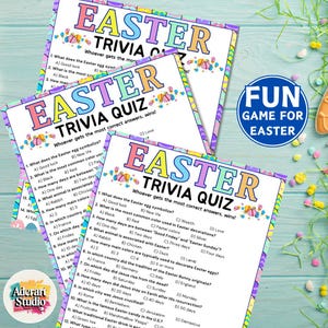 Easter Trivia Game, Easter Trivia Quiz, Easter Party Games, Printable ...