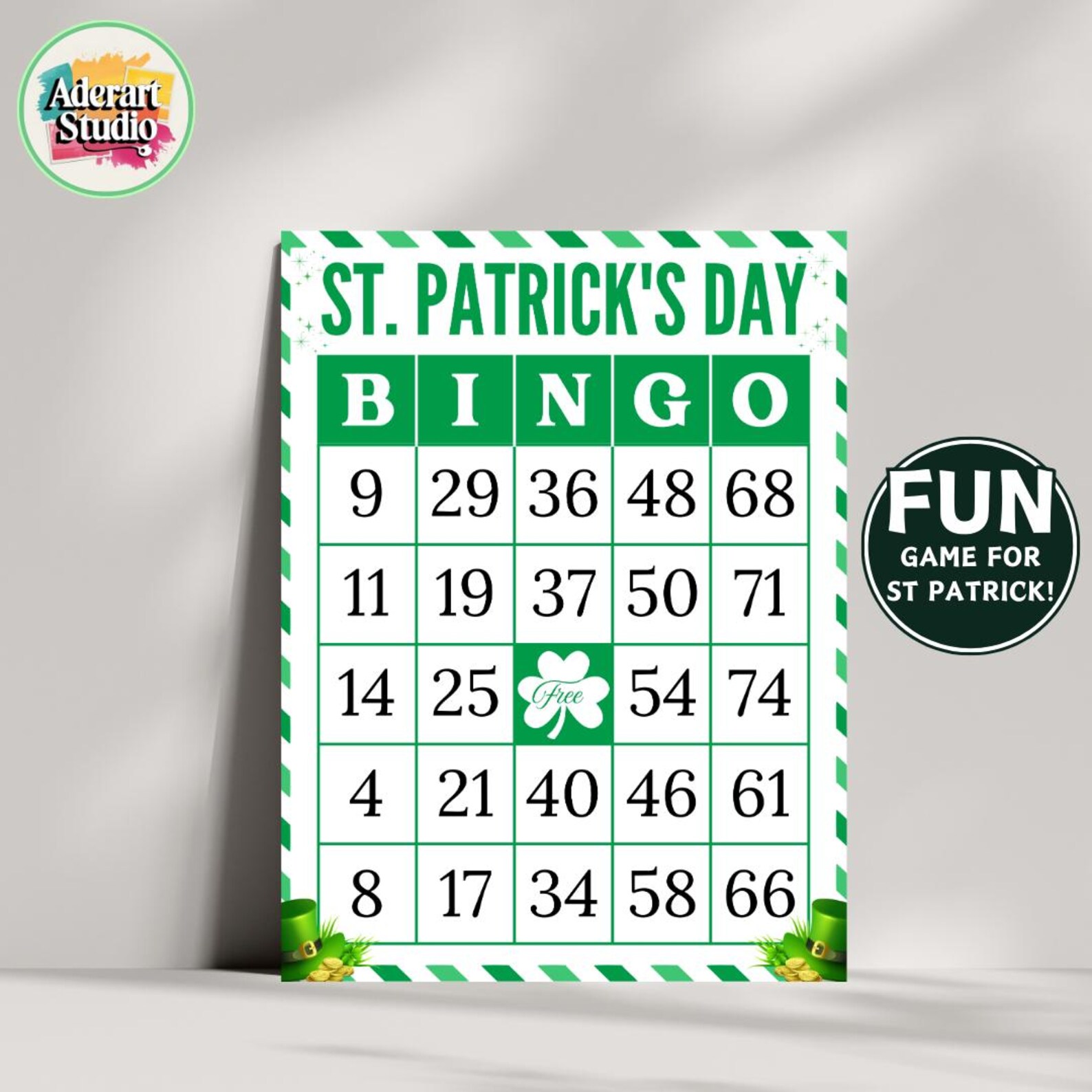 100 St. Patrick's Day Bingo Cards, St Patrick's Day Party Game, St ...