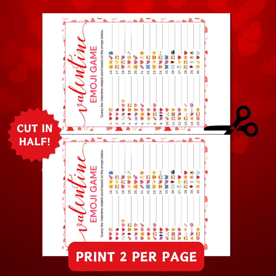 Valentine's Day Emoji Pictionary Bundle, Valentines Emoji Bundle ...