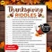 Thanksgiving Riddle Game for Kids, Printable Party Activity (digital ...