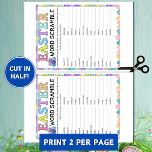 Easter Word Scramble Game, Printable Easter Game, Fun Activity Word ...