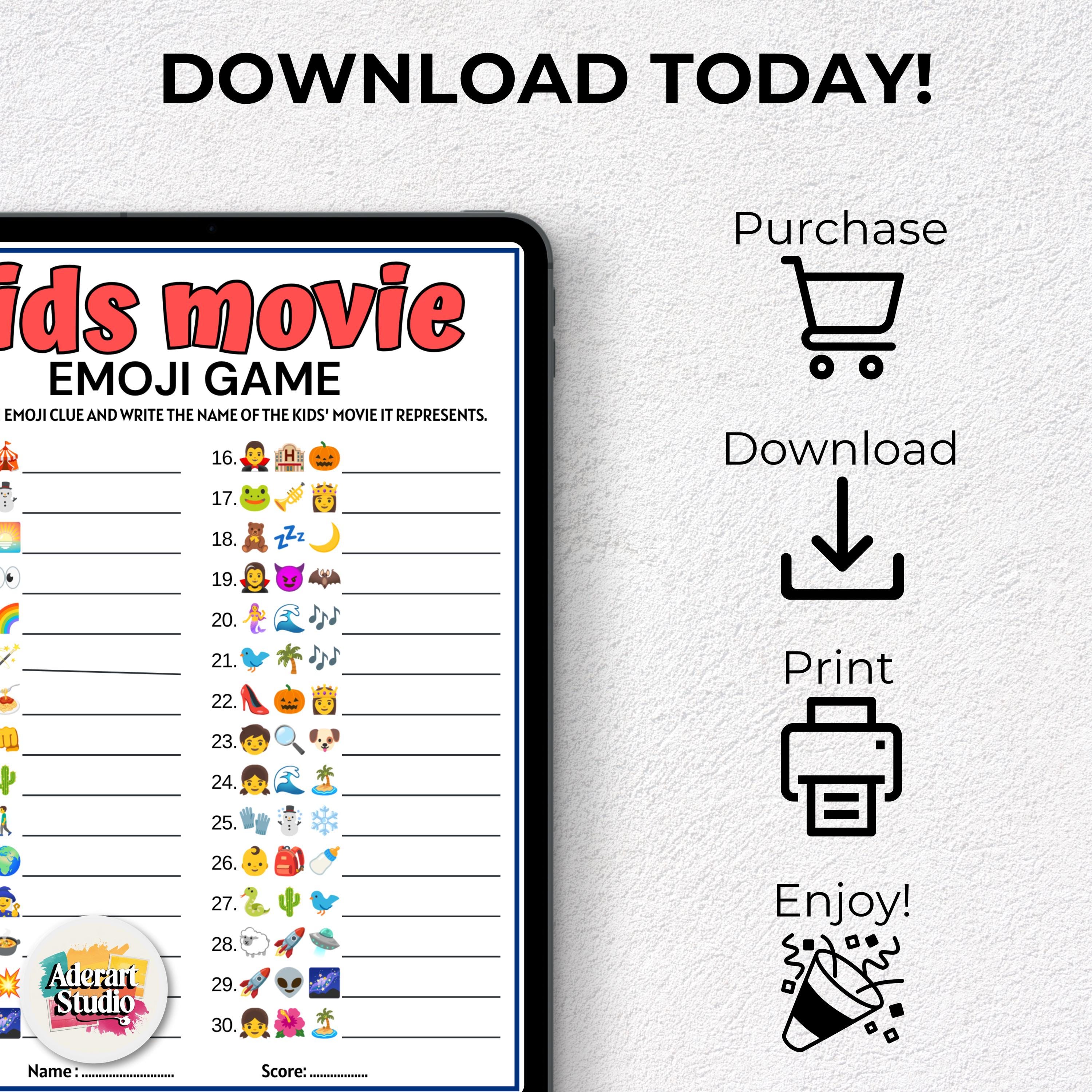 Kids Movie Emoji Game, Emoji Movie Guessing Game, Children's Movies ...