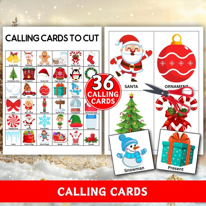 Christmas Bingo, 30 Christmas Bingo Cards, Christmas Party Games ...