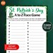 Printable St. Patrick's Day A to Z Game, A-Z Race Game, St Patricks Day ...
