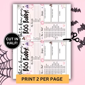 Halloween Boo Buddy Questionnaire, Editable Boo Buddy Canva Template ...