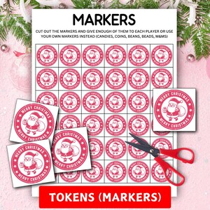 Pink Christmas Bingo, 30 Christmas Bingo Cards, Printable Christmas ...