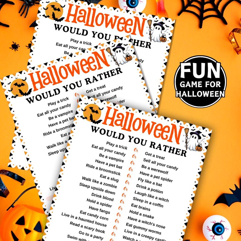 Halloween Would You Rather, Halloween Party Games, Halloween Activity ...