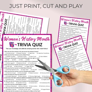 Women's History Month Trivia Game, Famous Women Quiz, Women's Day Quiz ...