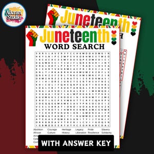 Juneteenth Word Search Game, Printable Juneteenth Games, Juneteenth ...
