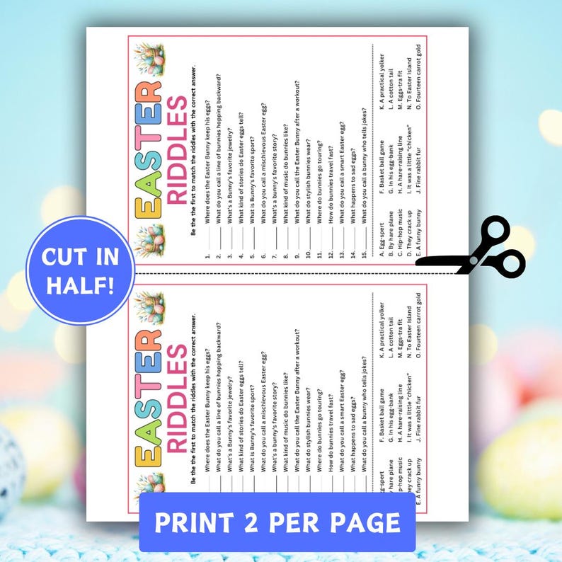 Easter Riddles Game With Answers, Printable Easter Games, Guess the ...