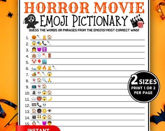 Halloween Emoji Games, Horror Movie Emoji Game, Fun Halloween Party ...