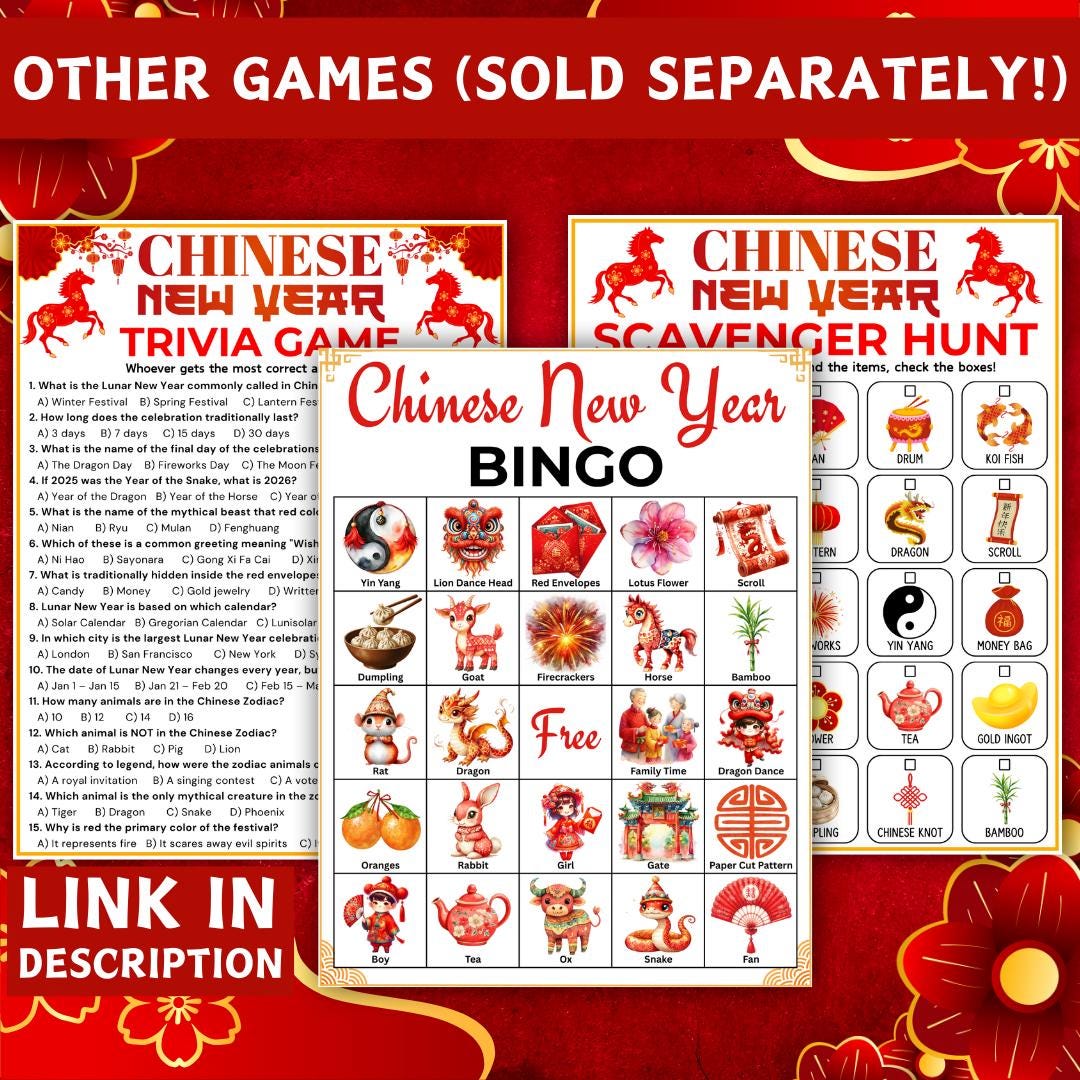 Chinese New Year Superstitions Game, Lunar New Year Printable, Party ...