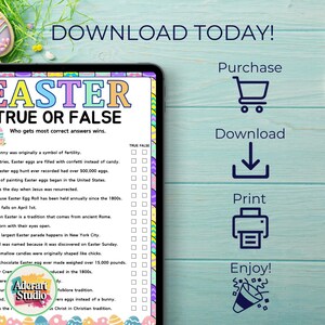True or False Easter Game, True or False Game, Printable Easter Games ...