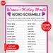 Women's History Month Word Scramble, Famous Women Game, Scramble Game ...