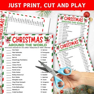 Christmas Around the World Game, Printable Christmas Game, Translate ...