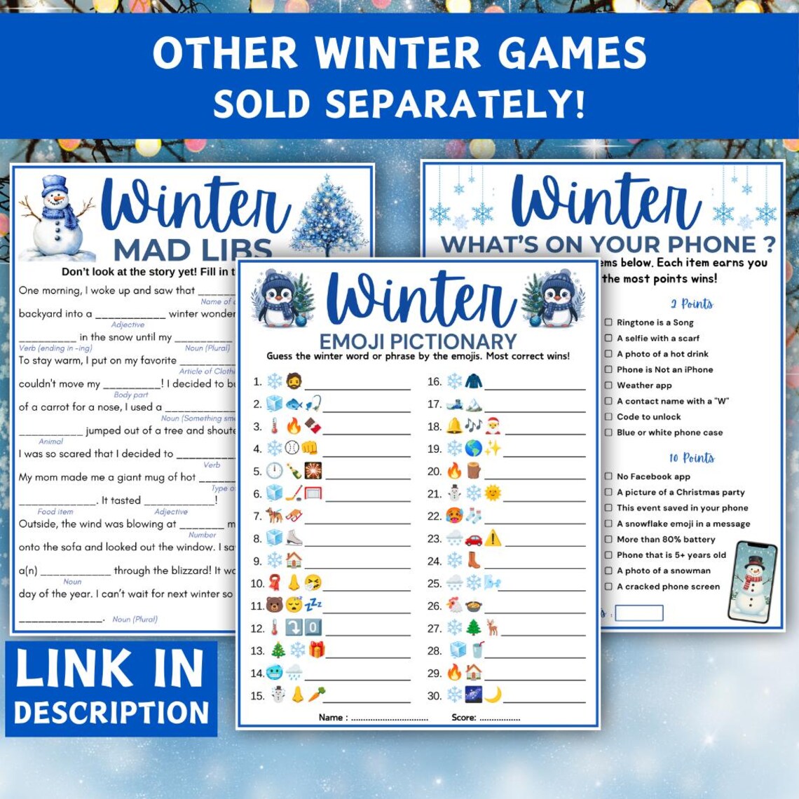 Winter Would You Rather Game, Family Holiday Game, Winter Party Game ...