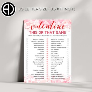 Printable Valentine's Day This or That Game, Would You Rather Questions ...