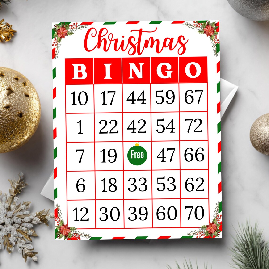 60 Christmas Bingo Cards, Christmas Activity, Christmas Games ...