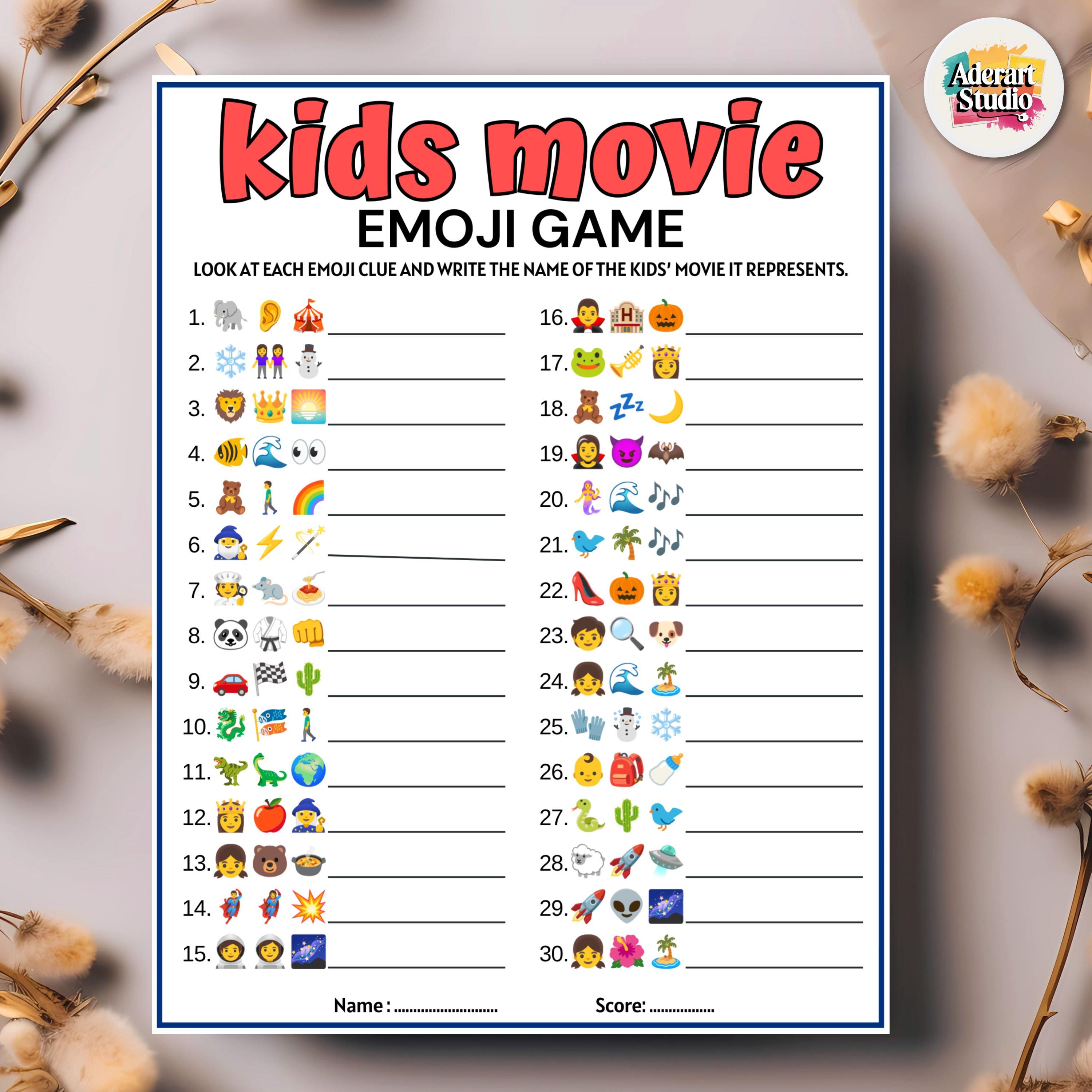 Kids Movie Emoji Game, Emoji Movie Guessing Game, Children's Movies ...