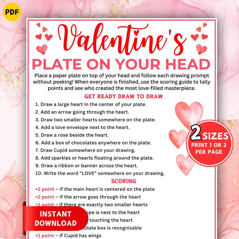 Valentine Paper Plates - Etsy