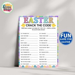 Easter Crack the Code Game, Printable Easter Activity for Kids and ...