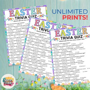 Easter Trivia Game, Easter Trivia Quiz, Easter Party Games, Printable ...