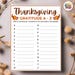 Thanksgiving Gratitude A - Z Game, Thanksgiving Printable Games ...
