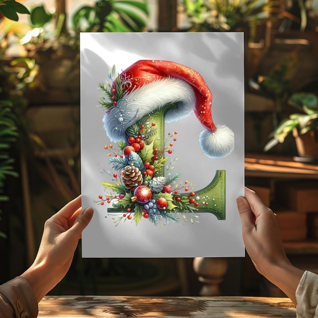 Christmas Alphabet and Numbers Clipart, Christmas Letters, Christmas ...