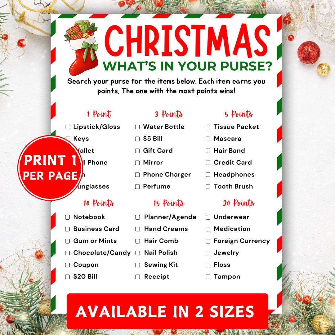 Christmas What's in Your Purse Game, What's in Your Bag, Christmas ...
