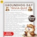 Groundhog Day Trivia Game, Printable Groundhog Day Activity, Family ...
