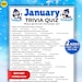 January Trivia Game, Winter Trivia Quiz, Winter Season Game, Holiday ...