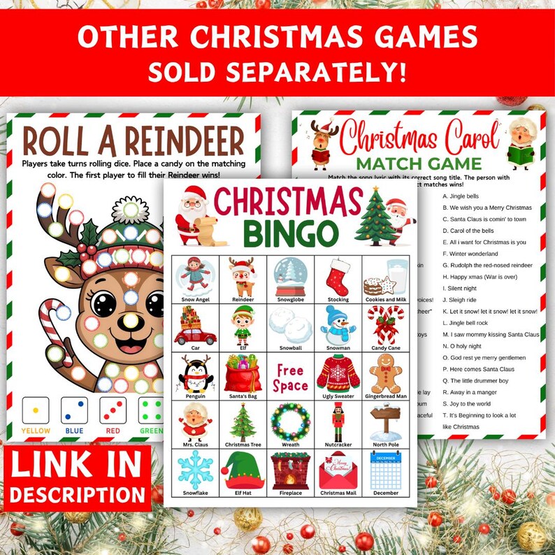 Name That Christmas Carol Game, Printable Christmas Game, Christmas ...