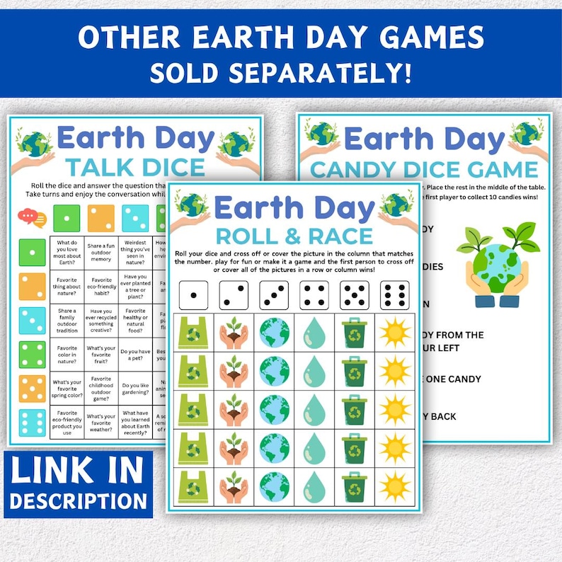 Printable Earth Day Roll and Color Game, Toddler and Preschool Dice ...