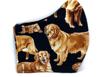 Golden Retriever Face Mask - Etsy