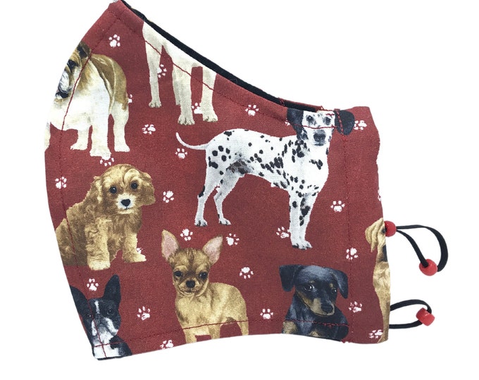 Schnauzer Dog Face Mask Nose and Mouth and Ears Clothe Facemask With ...